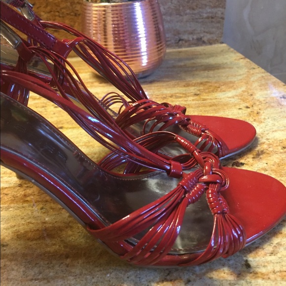 Shoes | Red Strappy Heels | Poshmark